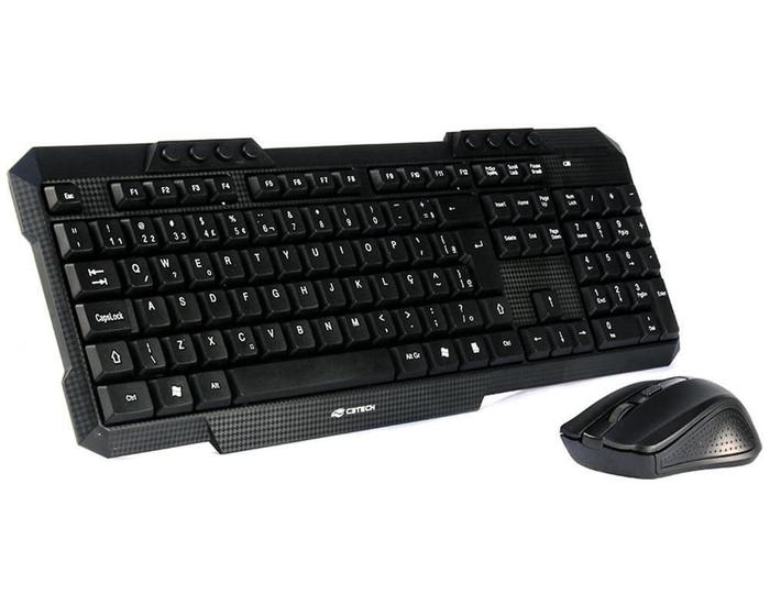 Kit C3 Tech Teclado E Mouse Usb Abnt2 Preto Sem Fio K-W10Bk - C3 -tech ...