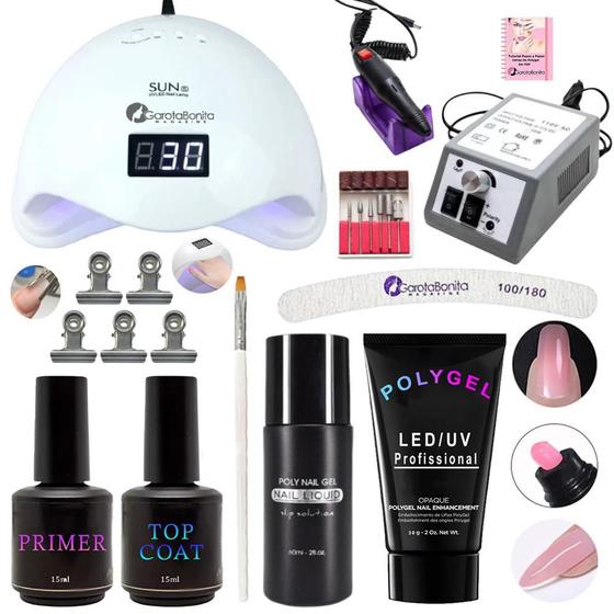 Kit Cabine Sun 5 + Motor Mercedes Unhas Gel Polygel - Garota Bonita ...