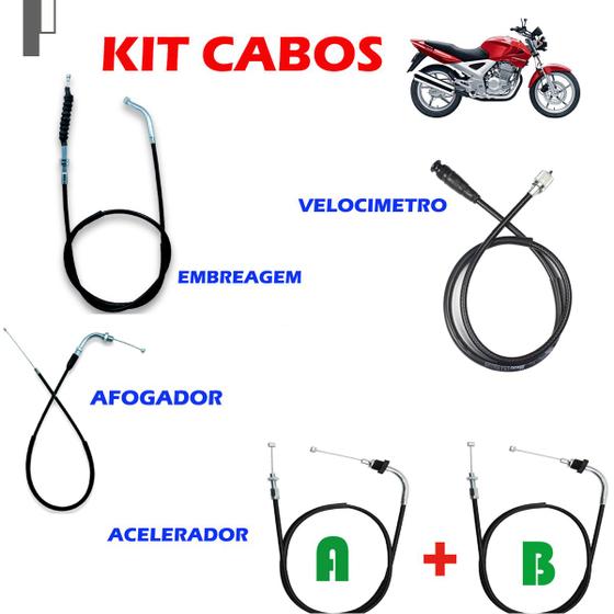 Kit Cabo De Acelerador A + B Velocimetro Embreagem Afogador Para ...