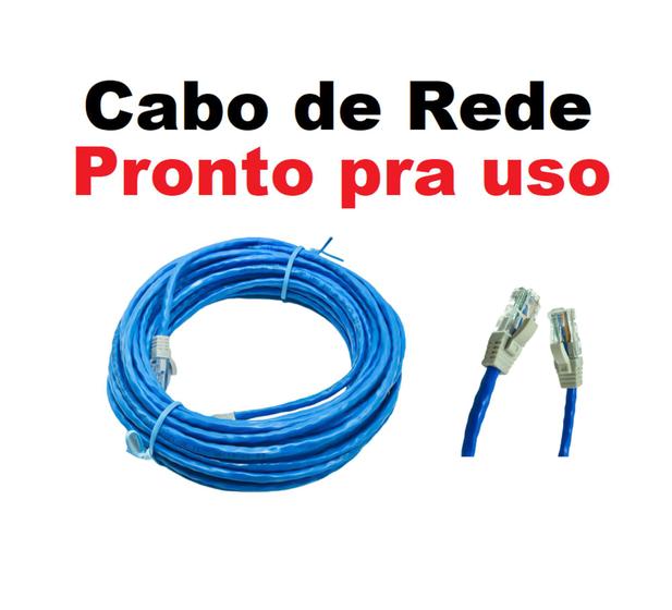 Kit Cabo de Rede Alarm Internet 10MT Conectorizado Pronto pra uso 10 ...