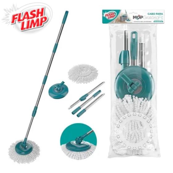 Kit cabo para mop giratorio fit rmop0115 completo com refil microfibra ...