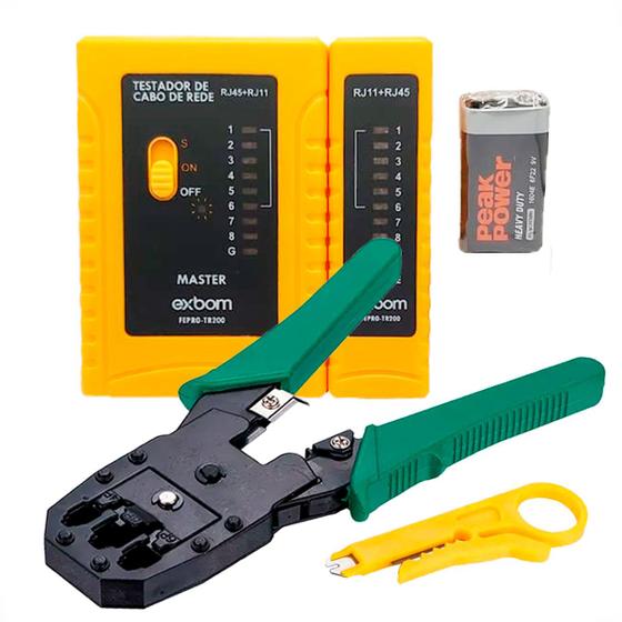Kit Cabo Rede + Alicate Crimpar Rj45 Rj11 Profissional - Encobox ...