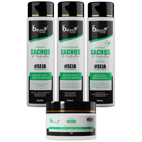 Kit Cachos Crespos Beleza Marcante Sh Cond Ativ Masc - Kit de ...