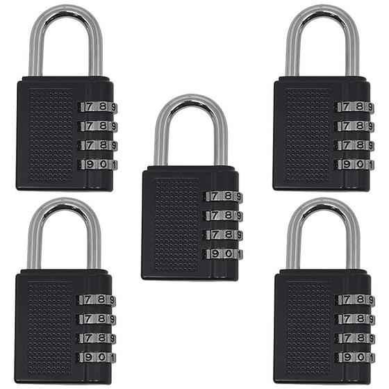 Kit Cadeado Com Segredo 40Mm 4 Números De Combinação 5 Peças - Western ...