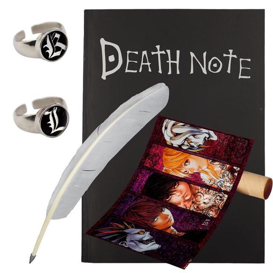 Kit Caderno da Morte Death Note L Kira Ryuk + Poster + Anel - Geeks ...