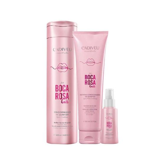 Kit Cadiveu Essentials Boca Rosa Hair Pré Sh + Sh + Sérum - Kit de ...