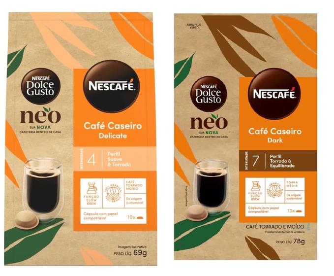 Kit Café Caseiro Delicate e Dark Nescafé Neo Dolce Gusto - Dolce Gusto ...