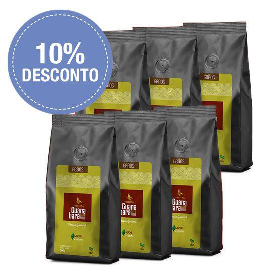 Kit Café Gourmet Guanabara grãos selecionados Sul De Minas Leve 6 ...