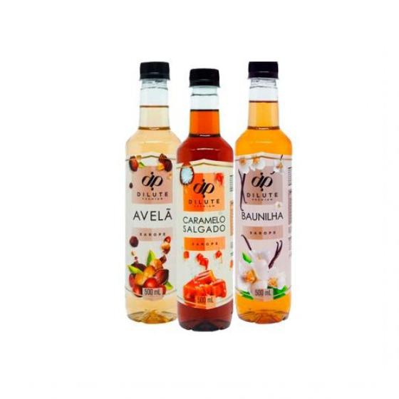 Kit Cafeteria Dilute Drinks Avelã Baunilha Caramelo Salgado - Dilute ...
