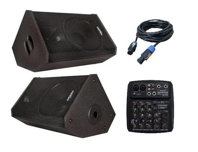 Kit Caixa Ativa E Passiva Saga 15 300w + Mesa De Som 4c - LL Audio ...