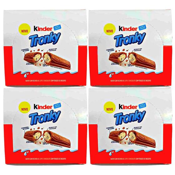 Kit Caixa De Chocolate Kinder Tronky 4cx c/ 10un Cada - Chocolate ...