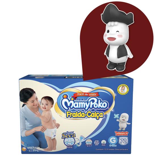 Kit Caixa FRALDA CALÇA Mamypoko G - 72 Unidades + Coleção 01 Boneco ...
