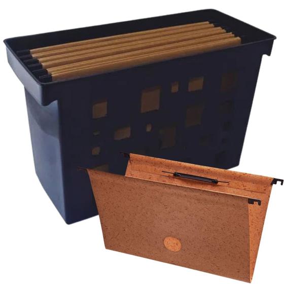 Kit Caixa Organizadora para Arquivo Dello com 10un Pasta Suspensa ...