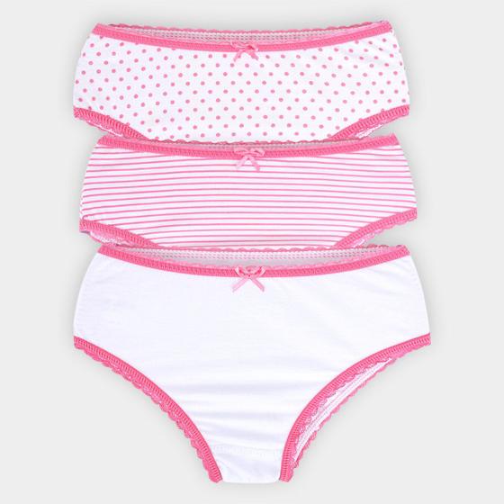 Kit Calcinha Infantil Lupo Lobinha Básica 3 Peças - Calcinha Infantil ...