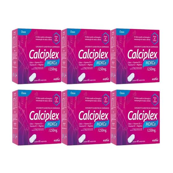 Kit Calciplex MDKCa 1250mg Ecofitus Com 6 Unidades De 60 Comprimidos ...