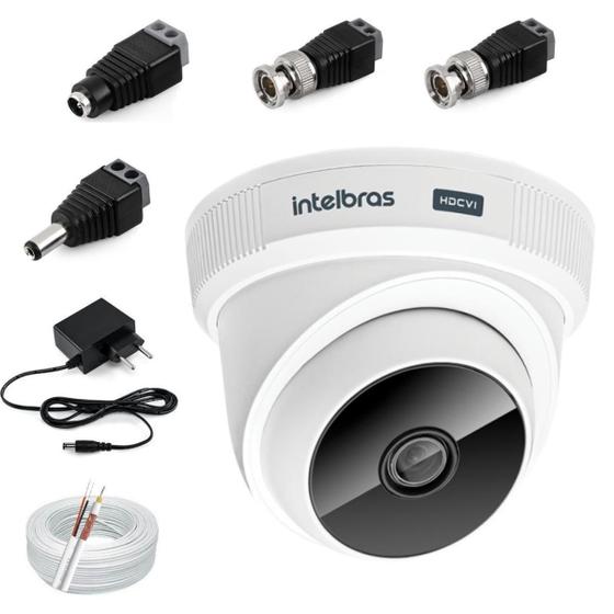 Kit Câmera Dome Vhc 1120 D Intelbras Cabo Fonte Conector - Câmera de ...