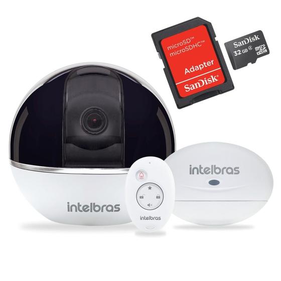 Kit Câmera IP Wi-Fi Mibo iC7s Full HD Intelbras Alcance 30 metros com ...