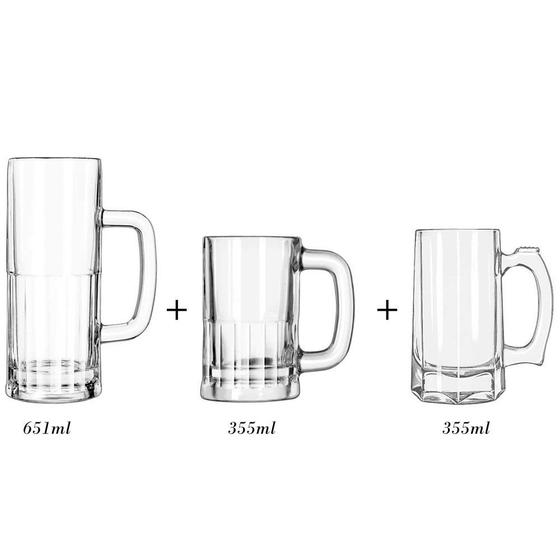 Kit Canecas de Chopp 1 Outback 355ml+ 1 Outback 651ml + 1 Madero 355ml ...