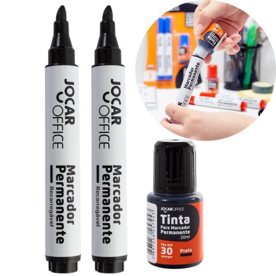 Kit Caneta Marcador Para Quadro Branco Recarregável Original - Jocar ...