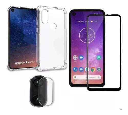 Kit Capa Anti Impacto Moto One Vision + Película De Vidro 3D - Motorola - Kit Capinha e Película ...