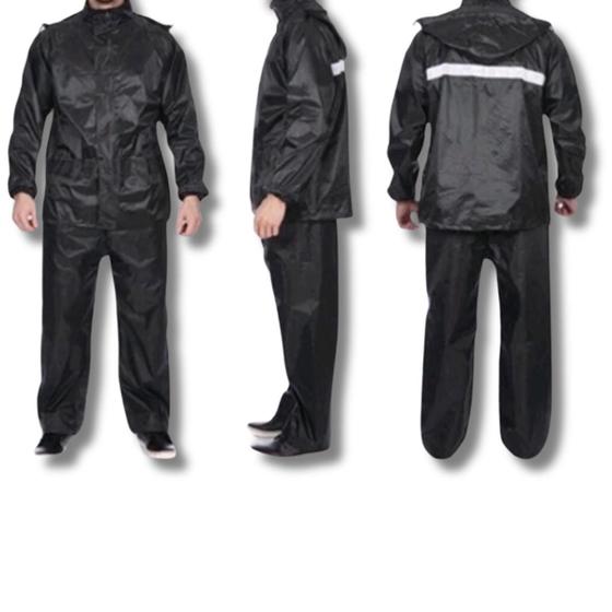Kit Capa Chuva Conjunto Moto Emborrachada Impermeável Motoboy Refletivo ...