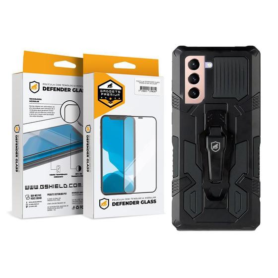 Kit Capa Clip E Pelicula Defender Glass Samsung Galaxy S21 - Gorila ...