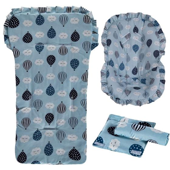 kit Capa de carrinho + conforto + cinto balão marinho - Monzillo Baby ...