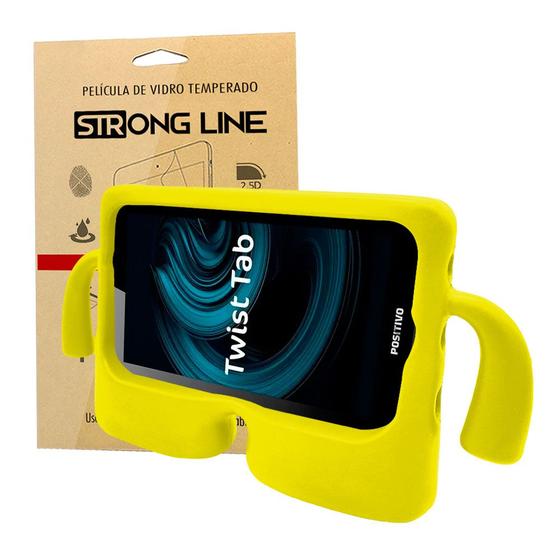 Kit Capa Tablet Positivo Twist Tab T770 Tela 7 Polegadas Infantil Macia ...