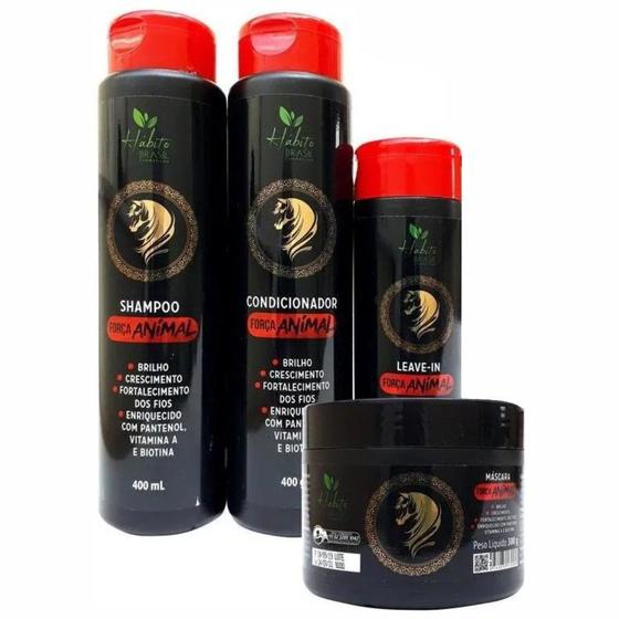 Kit capilar forca animal hábito do brasil cosmeticos - Charmelle - Kit de Tratamento para ...