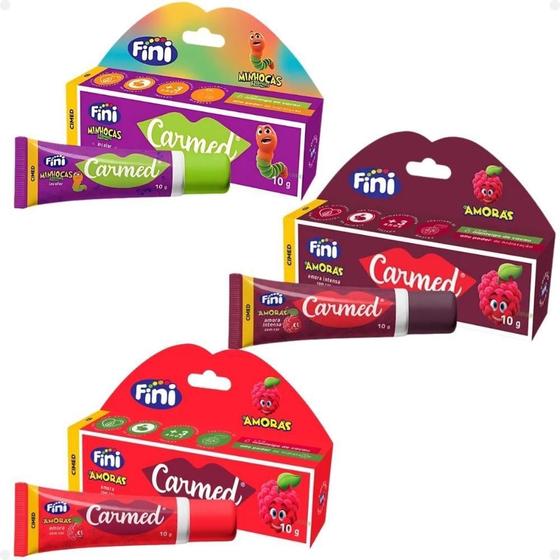 Kit Carmed Fini 3/Amora Intensa, Amora E Minhoca Incolor 10G - Cuidados ...