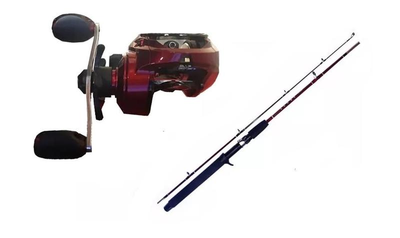 Kit Carretilha Sumax Akita 10000 Esquerda + Vara Saint Plus ...