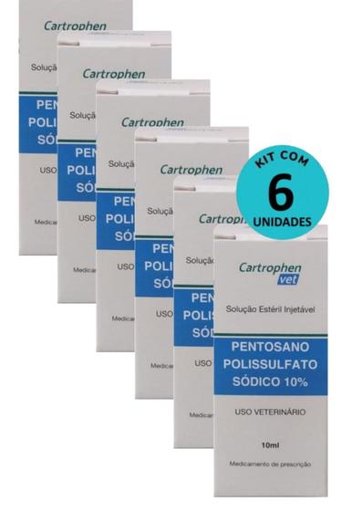 Kit Cartrophen Vet 10ml (Pentosano Polissulfato Sódico 10%) C/ 6 ...