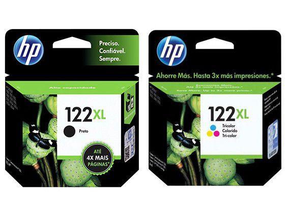 Kit Cartucho de Tinta HP 122 XL Preto - Original + Cartucho de Tinta HP ...