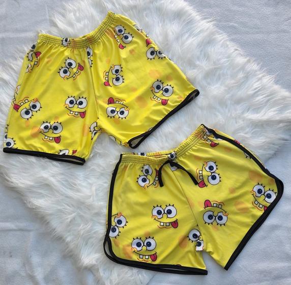 Kit Casal Shorts Masculino e Feminino Adulto Moda Casal Praia Verão Ele ...