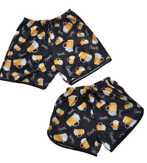 Kit Casal Shorts Masculino e Feminino Adulto Moda Casal Praia Verão Ele ...