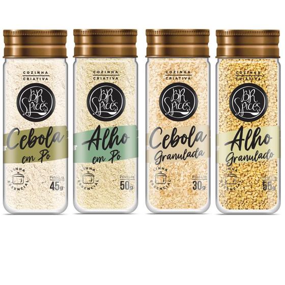 Kit Cebola E Alho Granulado e em Pó BR Spices - Tempero - Magazine Luiza