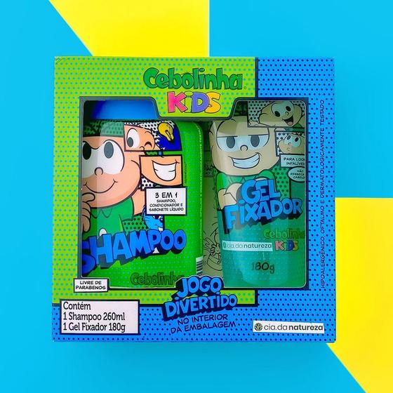 Kit Cebolinha Shampoo 3 em 1 e Gel Fixador Infantil Todos os Tipos de ...