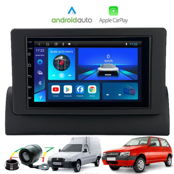 Kit Central Multimidia 2 Din Android Fiat Uno Mille Fiorino 1994 a 2013 - Vision - Central ...