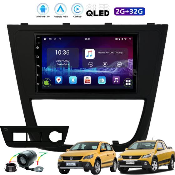 Kit Central Multimidia 2 Din Android VW Gol G5 Rallye Saveiro G5 Cross - Duinb - Central ...