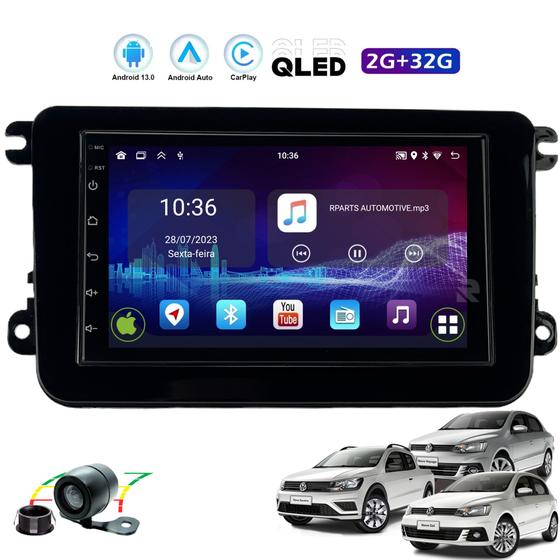 Kit Central Multimidia 2 Din Android VW Gol Saveiro Voyage G7 G8 Black Piano - Duinb - Central ...