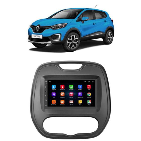 Kit Central Multimídia Android Captur 2017 2018 2019 2020 2021 2022 2023 2024 AR Analogico 7 ...