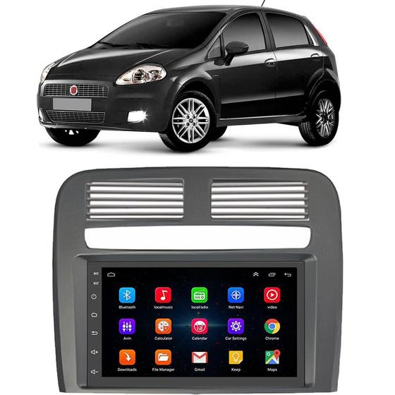 Kit Central Multimídia Android Fiat Punto 2008 2009 2010 2011 2012 7 Polegadas GPS Tv Online ...