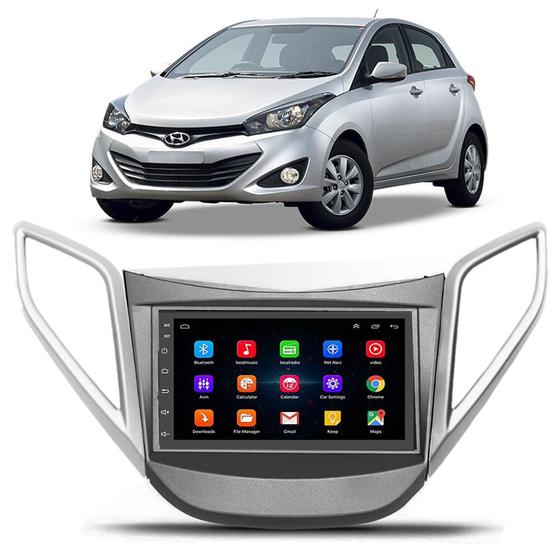 Kit Central Multimídia Android HB20 2012 2013 2014 2015 2016 2017 2018 2019 7 Polegadas Com Aro ...