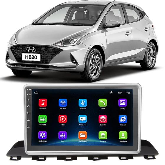 Kit Central Multimídia Android Hb20 2020 2021 2022 2023 2024 9 Polegadas Tv Online GPS Bluetooth ...