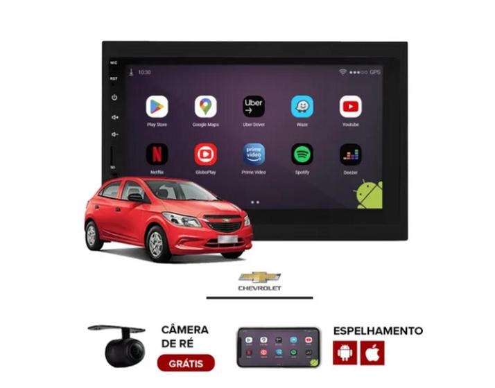 Kit Central Multimídia Android Onix Prisma 2013 A 2019 7 Polegadas GPS Tv Online - - Ohpro ...