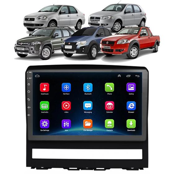 Kit Central Multimídia Android Palio Siena Strada Idea 2004 2005 2006 A 2012 9 Polegadas Tv ...