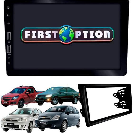 Kit Central Multimídia Automotiva + Moldura Corsa Montana Meriva Vectra ...