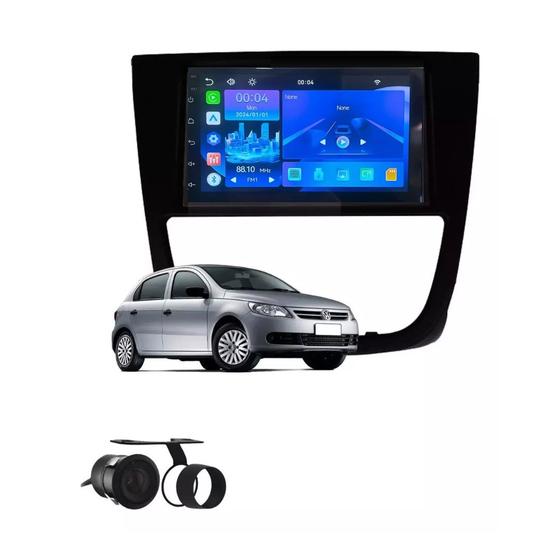 Kit Central Multimidia Carplay Mp5 Vw Gol G5/Saveiro/Voyage - 2008 á 2012 Espelhamento Sem Fio ...