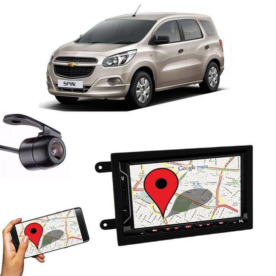Kit Central Multimídia Fit + Moldura 2 Din Chevrolet Spin + Câmera Ré - e-Tech - Central ...