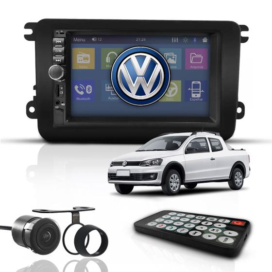 Kit Central Multimídia Mp5 2 Din Espelha Dvd Câmera de Ré Saveiro G7 - First Option - Central ...